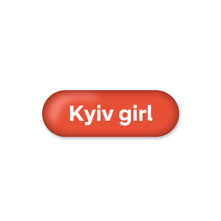 Kyiv girl 3D sticker – Papayya sticker lab